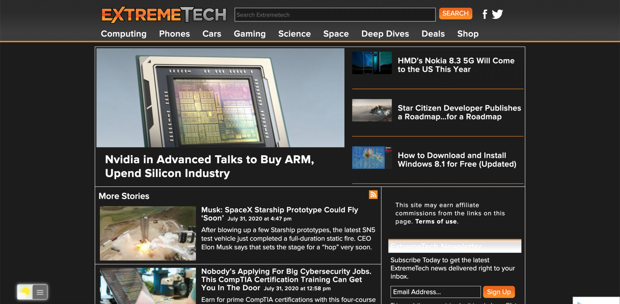 How to enable ExtremeTech Dark Mode for FREE (0$)?
