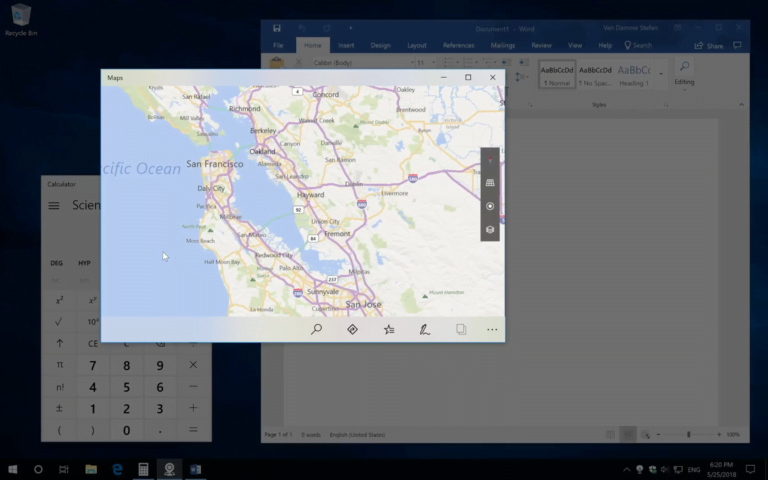 How to enable to highlight a program on top of my 1 desktop?