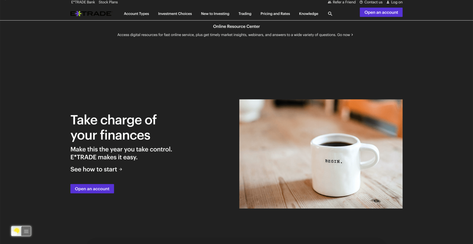 How to enable E-TRADE Dark Mode in 3 easy steps?